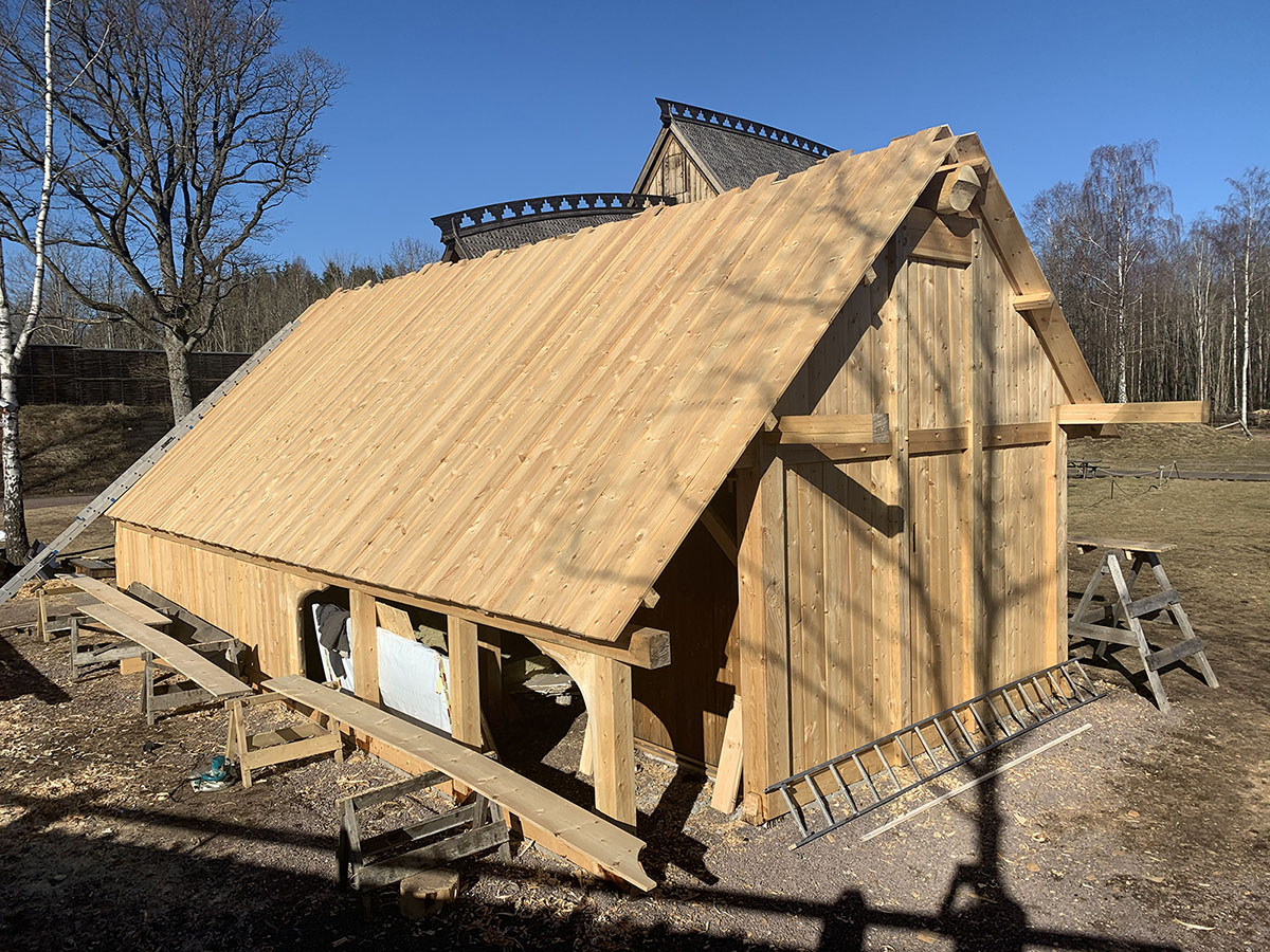 Viking building almost finished - Oseberg Viking Heritage